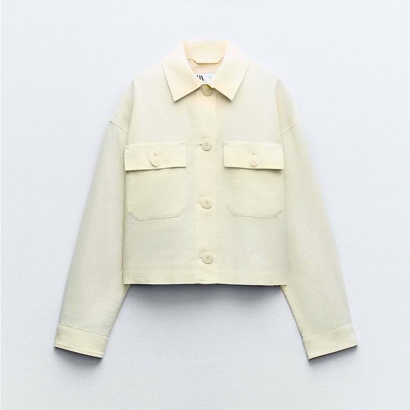 Zara | Jackets & Coats | Zara Linen Jacket | Poshmark